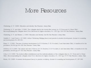 Arthur Chickering\'s Seven Vectors | PPT