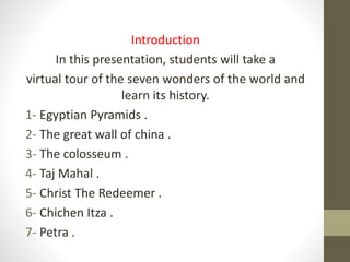 The Seven Wonders of the World | PPTX