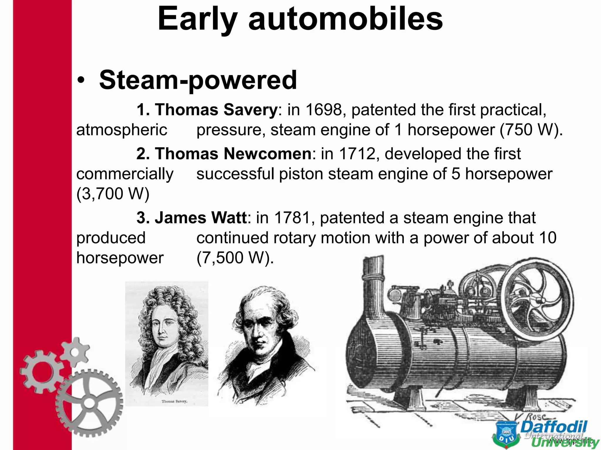 Mechanical Engineering: Engine development in different ages | PPT