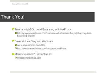 Load Balancing MySQL with HAProxy - Slides | PPT