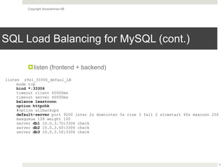 How To Set Up SQL Load Balancing with HAProxy - Slides | PDF | Computer Networking | Computing