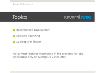 Development to Production with Sharded MongoDB Clusters | PPT
