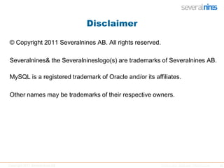 Severalnines Training: MySQL® Cluster - Part IX | PPT