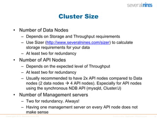 Severalnines Training: MySQL® Cluster - Part IX | PPT