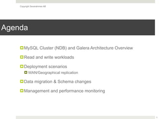 Galera Cluster for MySQL vs MySQL (NDB) Cluster: A High Level ...