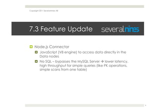 MySQL Cluster 7.3 Performance Tuning - Severalnines Slides | PPT