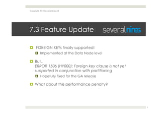MySQL Cluster 7.3 Performance Tuning - Severalnines Slides | PPT