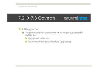 MySQL Cluster 7.3 Performance Tuning - Severalnines Slides | PPT
