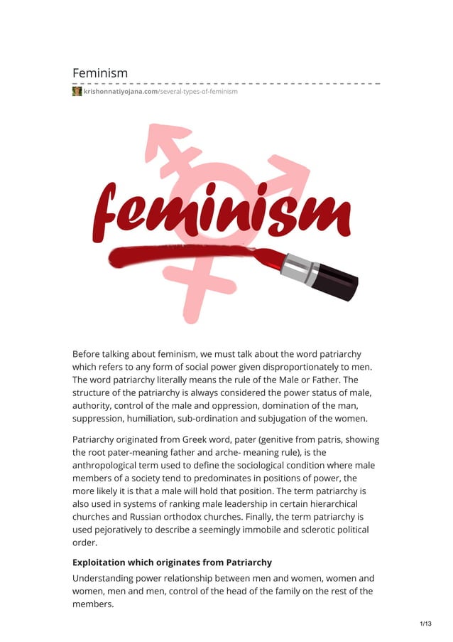 Several types of feminism | PDF
