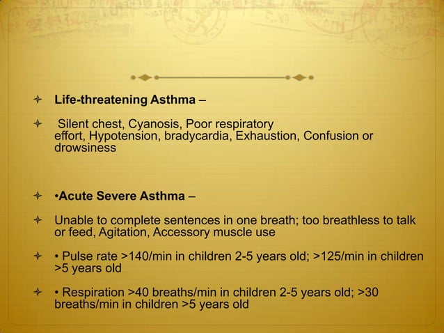 Severe acute asthma in children | PPTX