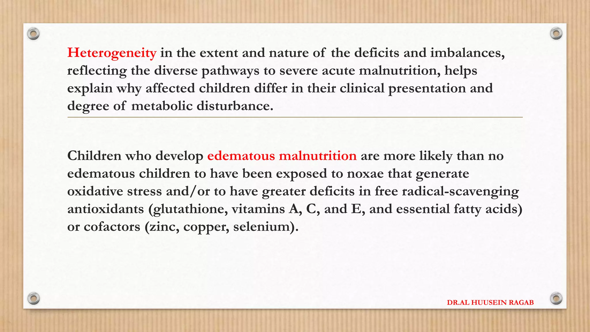 Severe acute malnutrition | PPTX