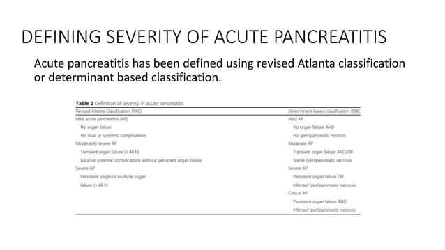 SEVERE ACUTE PANCREATITIS PRESENTATION 2020 | PPTX