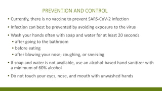 Severe Acute Respiratory Syndrome Coronavirus 2 (SARS-CoV-2) | PPTX