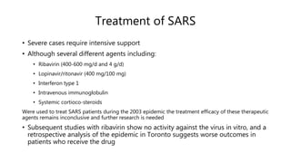 Severe acute respiratory syndrome (sars) | PPTX