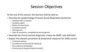 Severe acute respiratory syndrome (sars) | PPTX