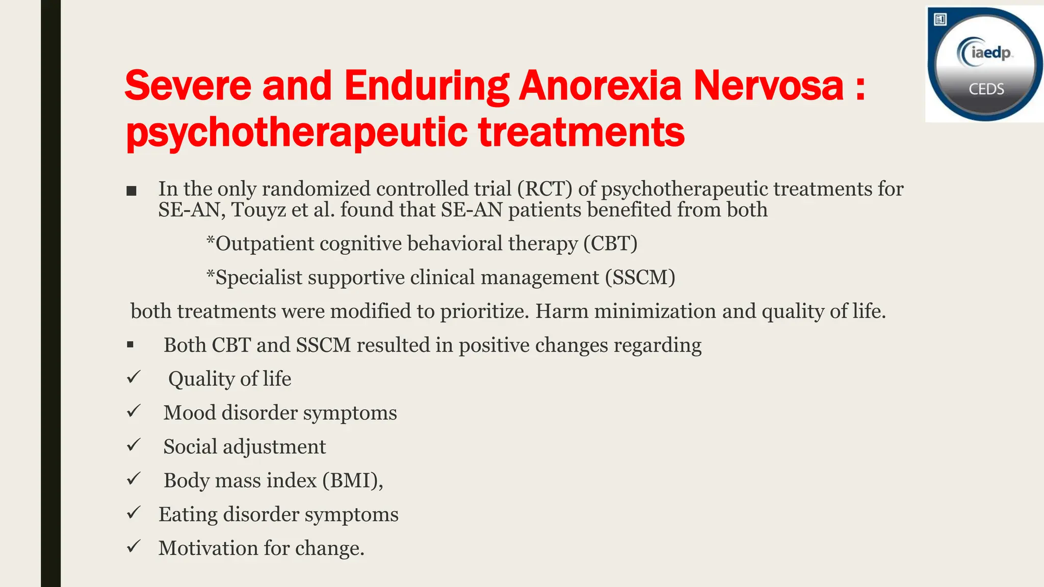 severe and enduring anorexia nervosa : clinical and neuropsychological ...