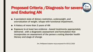severe and enduring anorexia nervosa : clinical and neuropsychological ...
