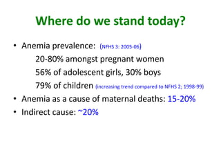 Severe anemia in india | PPT