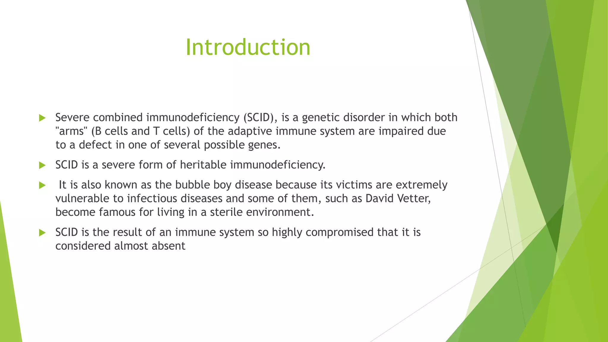 Severe combined immunodeficiency (SCID) | PPTX