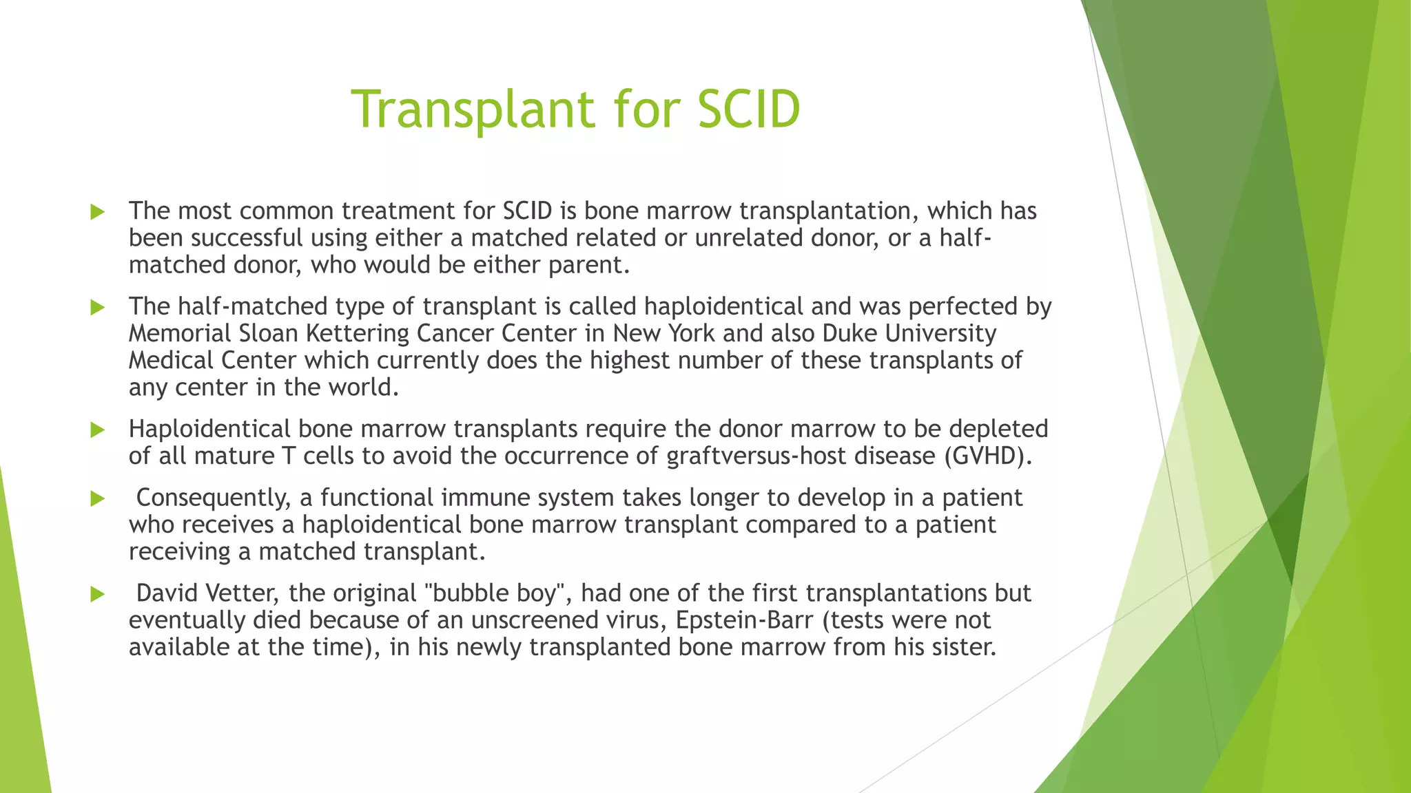 Severe combined immunodeficiency (SCID) | PPTX