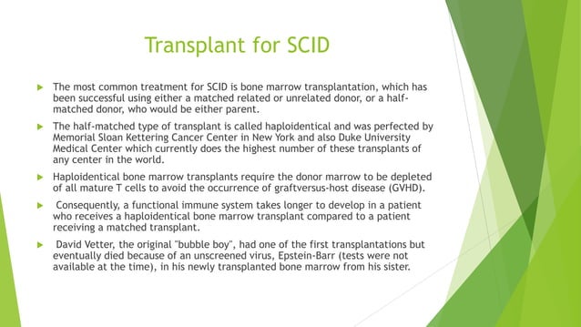 Severe combined immunodeficiency (SCID) | PPT