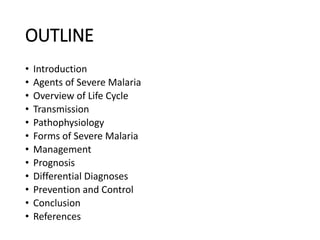 MANAGEMENT OF SEVERE MALARIA | PPTX