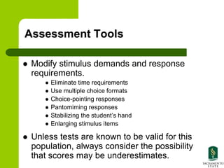 Assessment of children who are severely orthopedically impaired | PPT