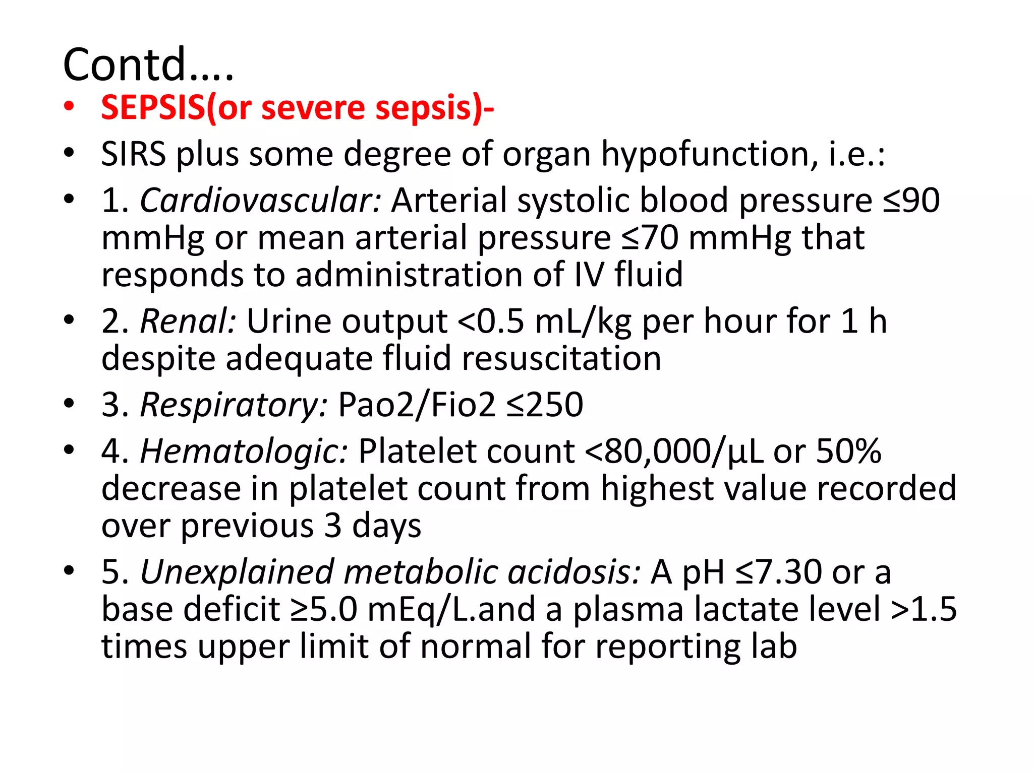 Severe sepsis and septic shock :evaluation and management | PPTX