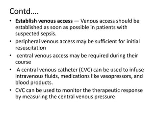 Severe sepsis and septic shock :evaluation and management | PPTX