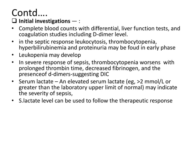 Severe sepsis and septic shock :evaluation and management | PPTX