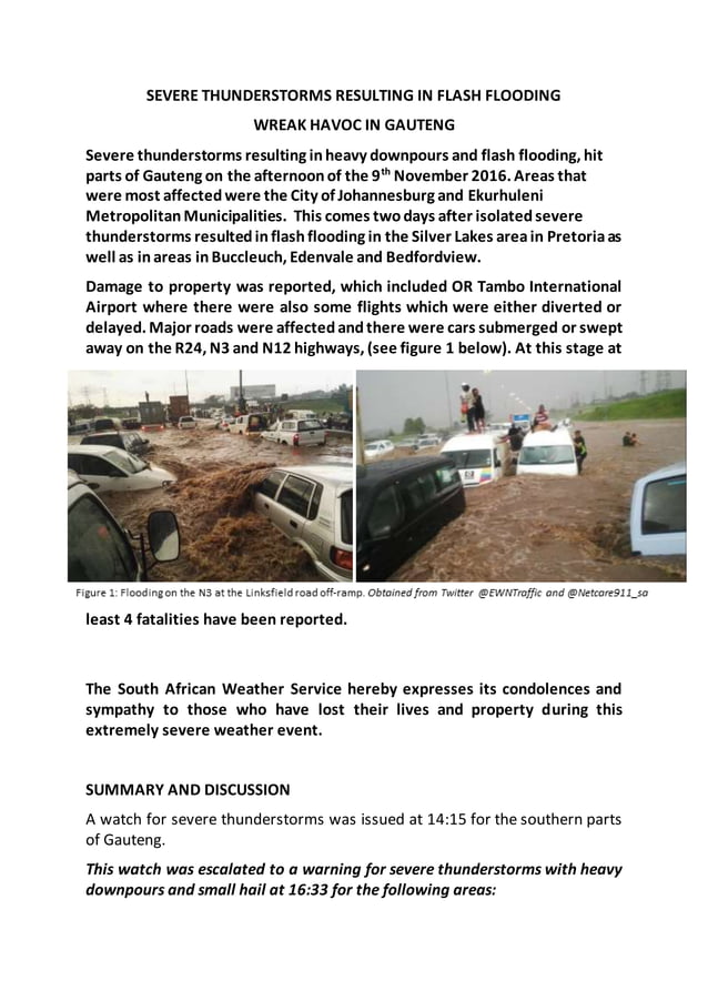 Severe thunderstorms resulting in flash flooding | PDF