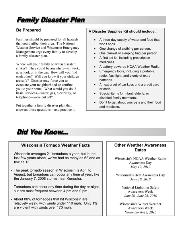 Severe Weather Brochure | PDF