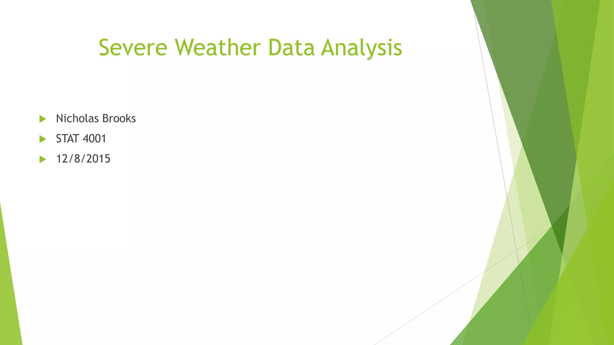 Severe weather data analysis | PPT
