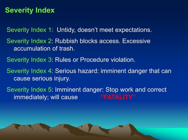 Severity Index Guide.ppt