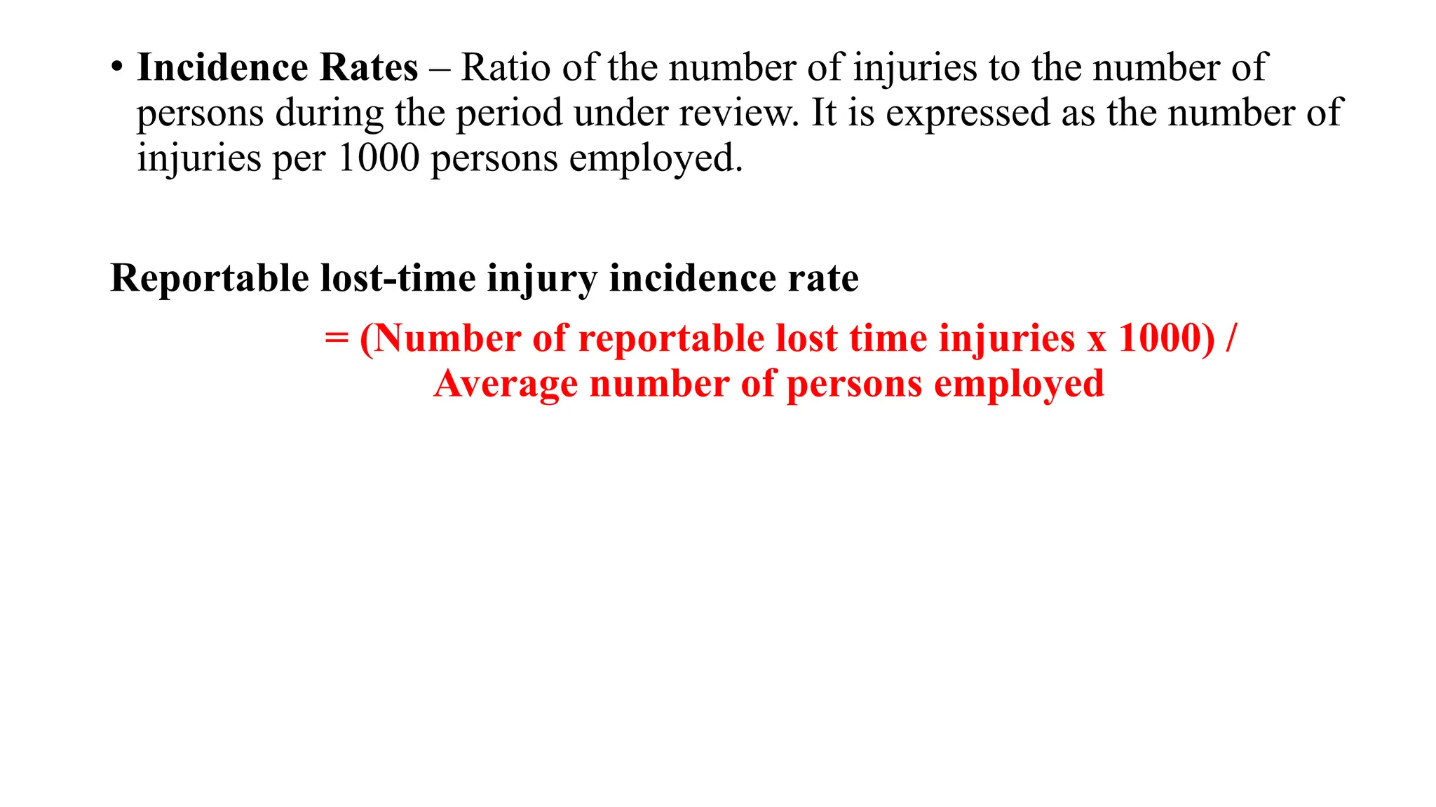 Severity rate of industrial safety for workers | PPTX | Injuries ...