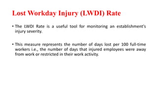 Severity rate of industrial safety for workers | PPTX