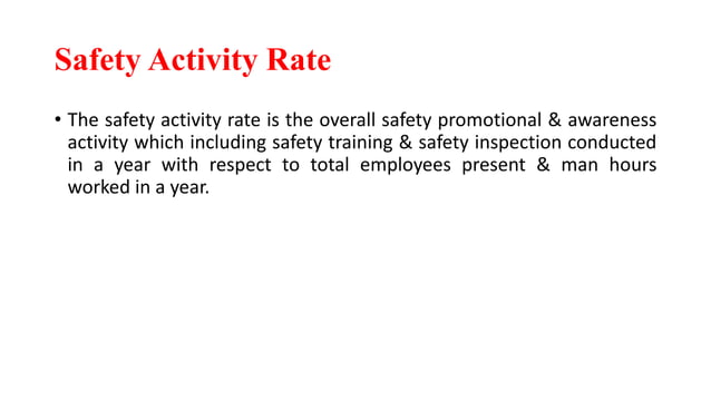 Severity rate of industrial safety for workers | PPTX | Injuries ...
