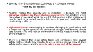 Severity rate of industrial safety for workers | PPTX | Injuries ...