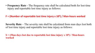 Severity rate of industrial safety for workers | PPTX