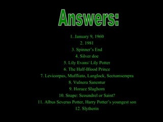 Severus snape test | PPT