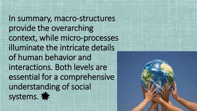 micro and macro structures in sociology.pptx | Geology | Science