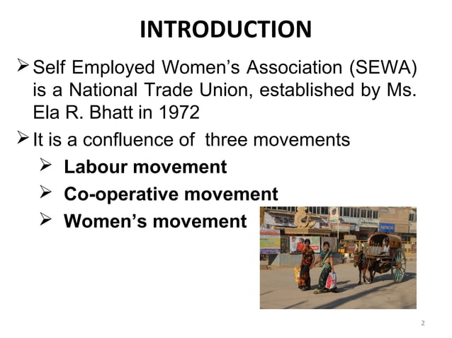 SEWA-Self Employed Women Association by ppm group | PPT | Non-Profit ...
