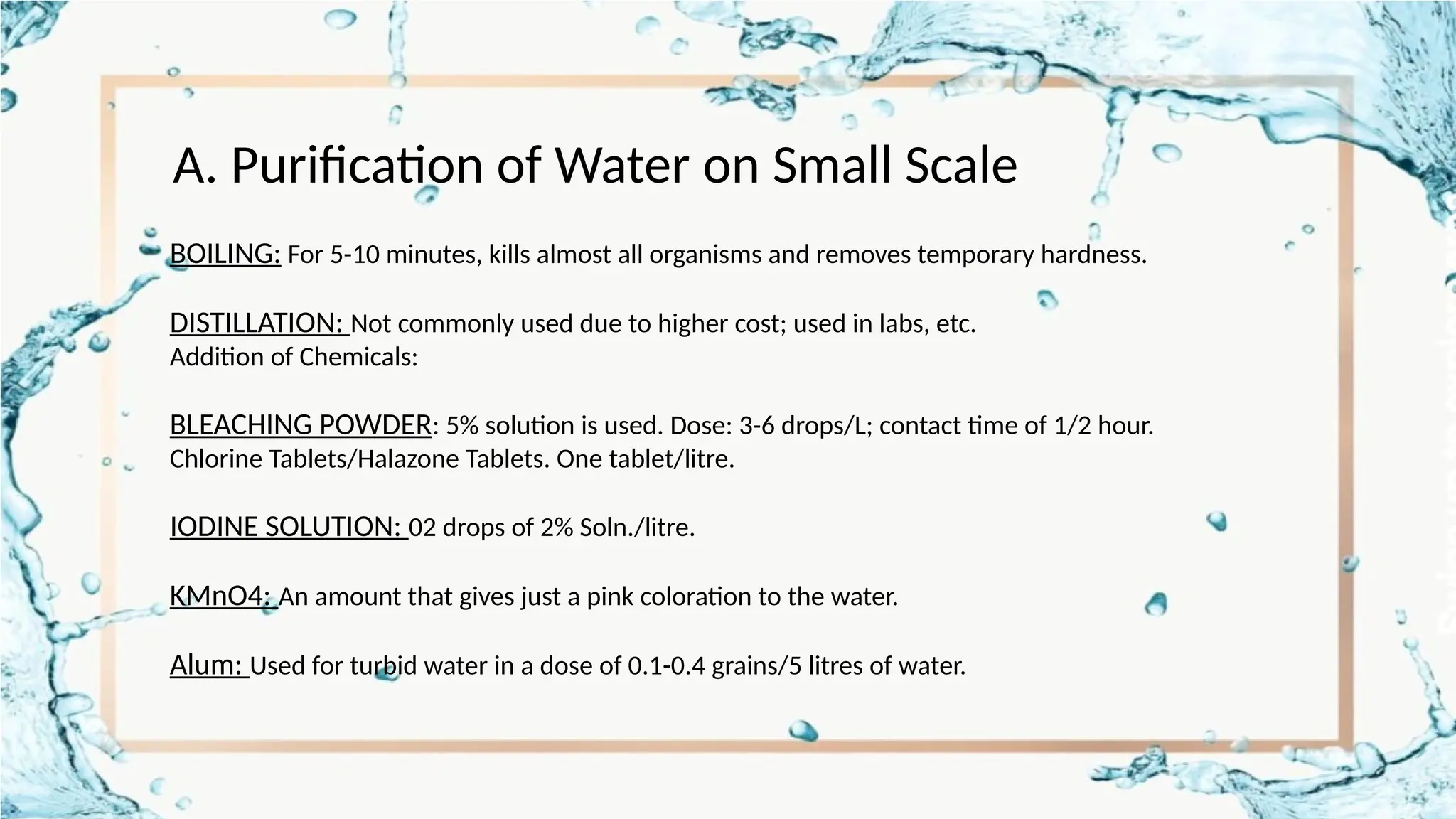 Purification of water and sewage treatment | PPTX