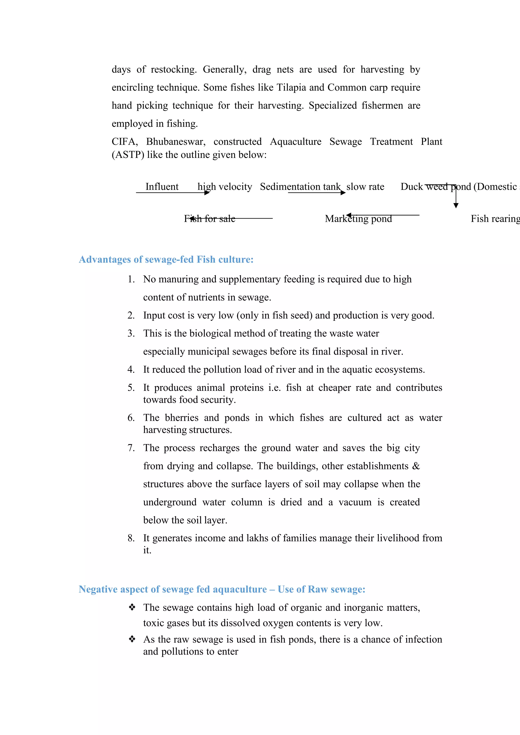 Sewage fed-aquaculture | PDF