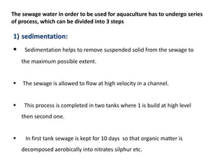 Sewage fed fish culture | PPTX