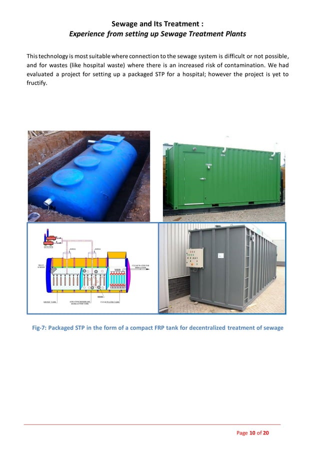 Sewage and its treatment - experience from setting up STPs | PDF