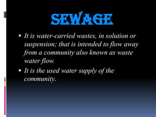 Sewage Meaning