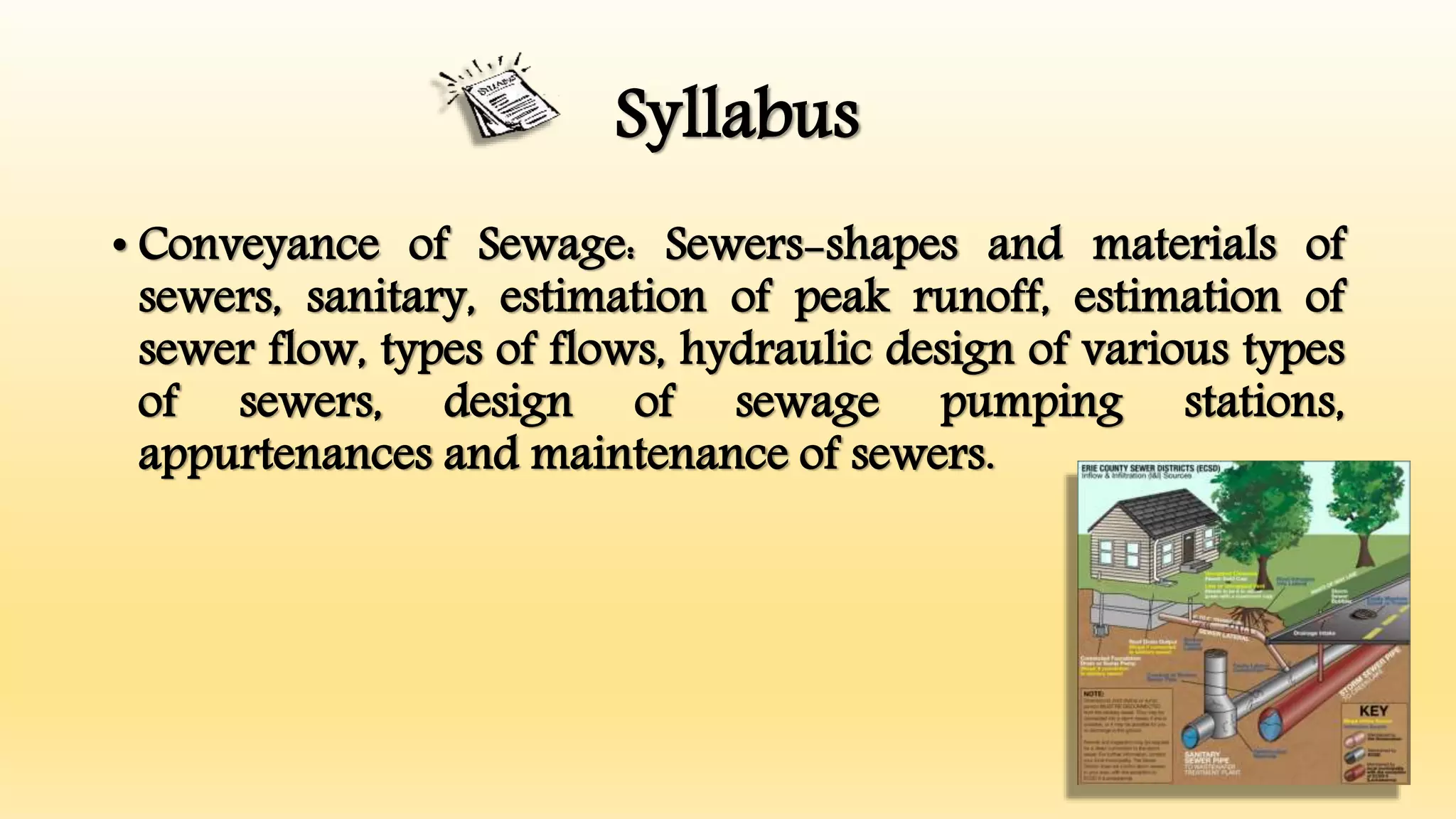 Sewage Conveyance and Pumping | PPTX