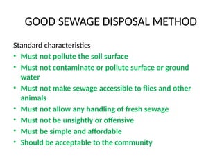 SEWAGE DISPOSAL.pptx Department of Community health | PPTX