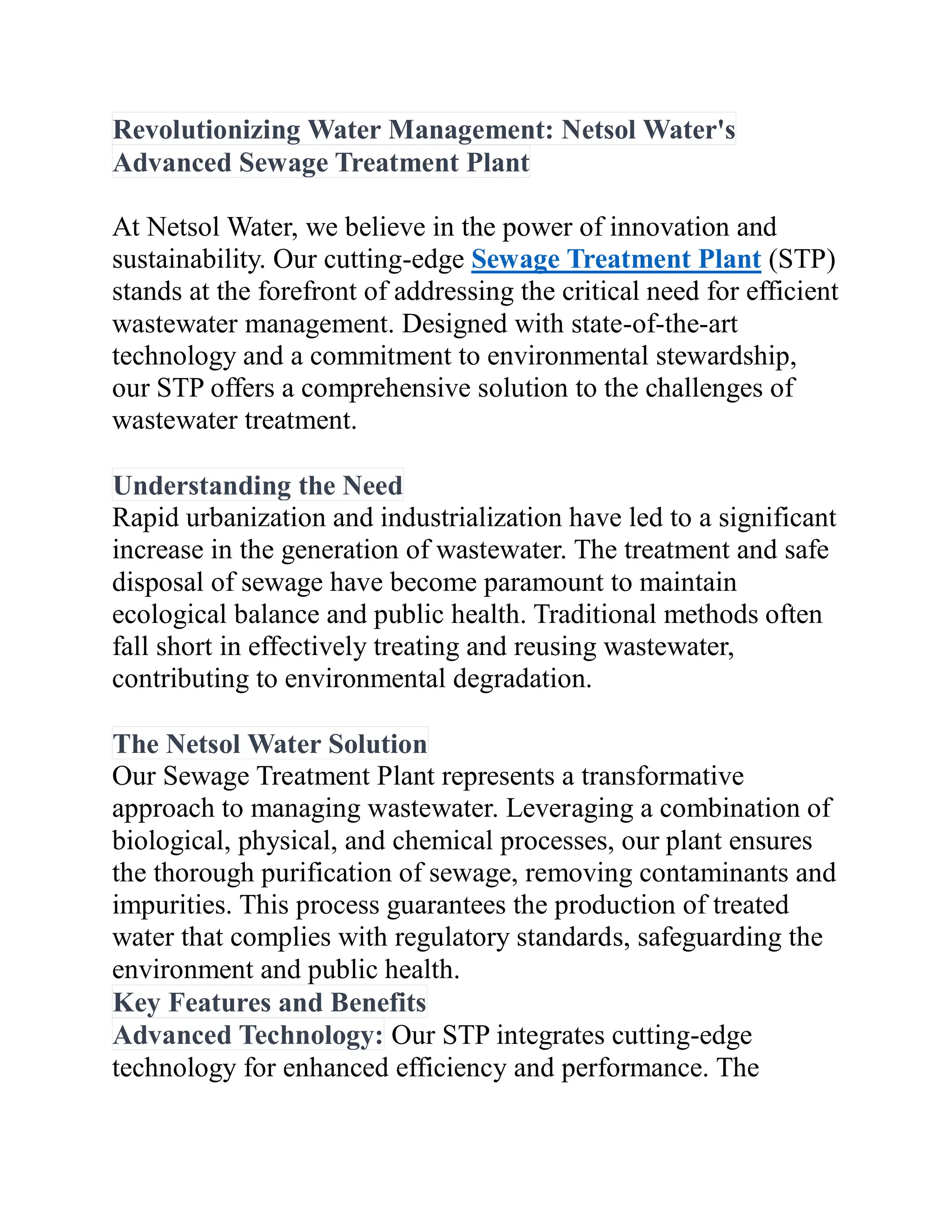 Sewage Treatment Plant | PDF